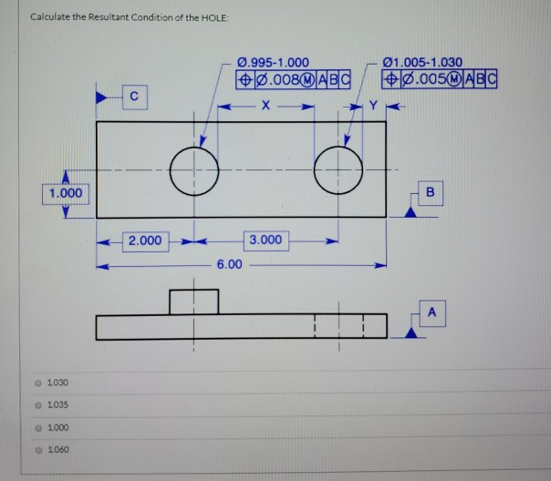 Solved Calculate the Resultant Condition of the HOLE: | Chegg.com