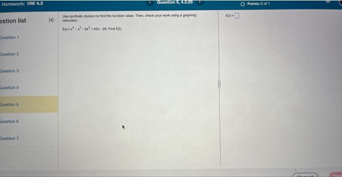Solved estion list Use symendic eivision to Snd the function | Chegg.com