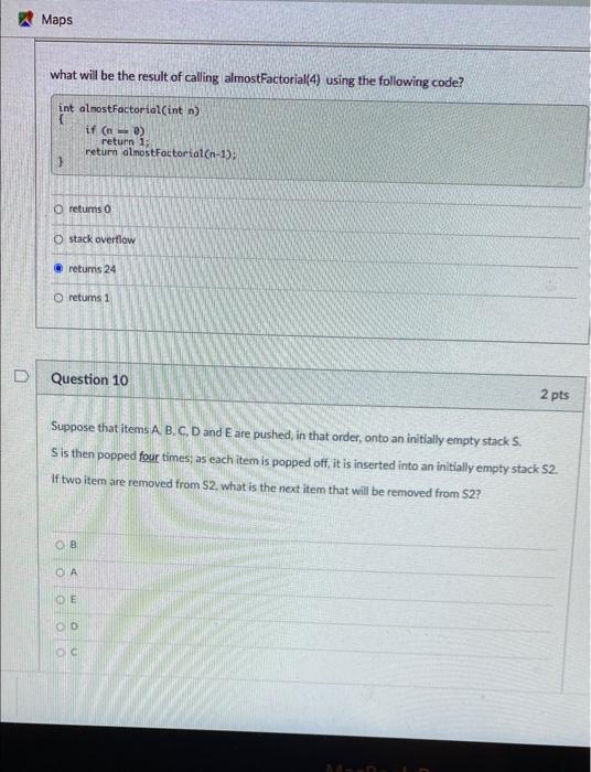 Solved Maps what will be the result of calling | Chegg.com