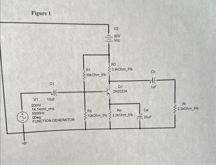 Solved Use beta (Bdc) of 100 and the following parameters | Chegg.com