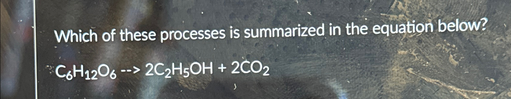 Solved Which of these processes is summarized in the | Chegg.com