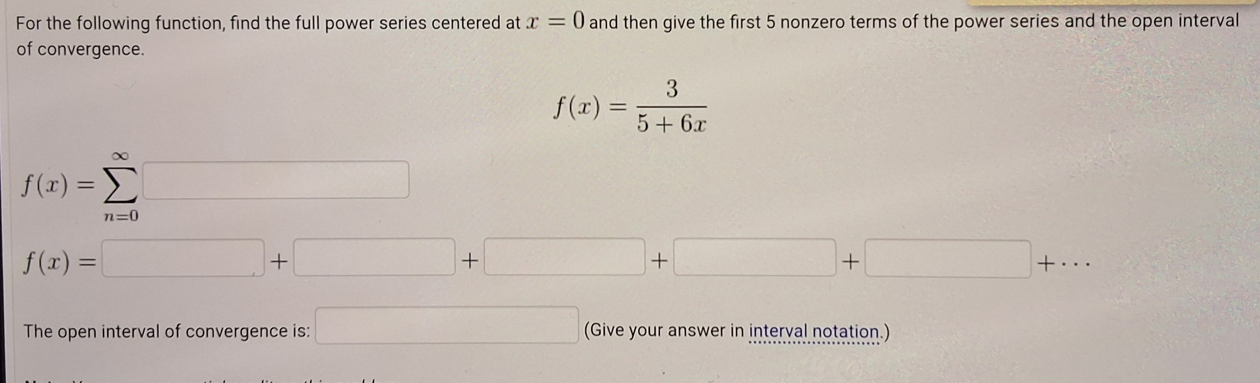 Solved For the following function, find the full power | Chegg.com