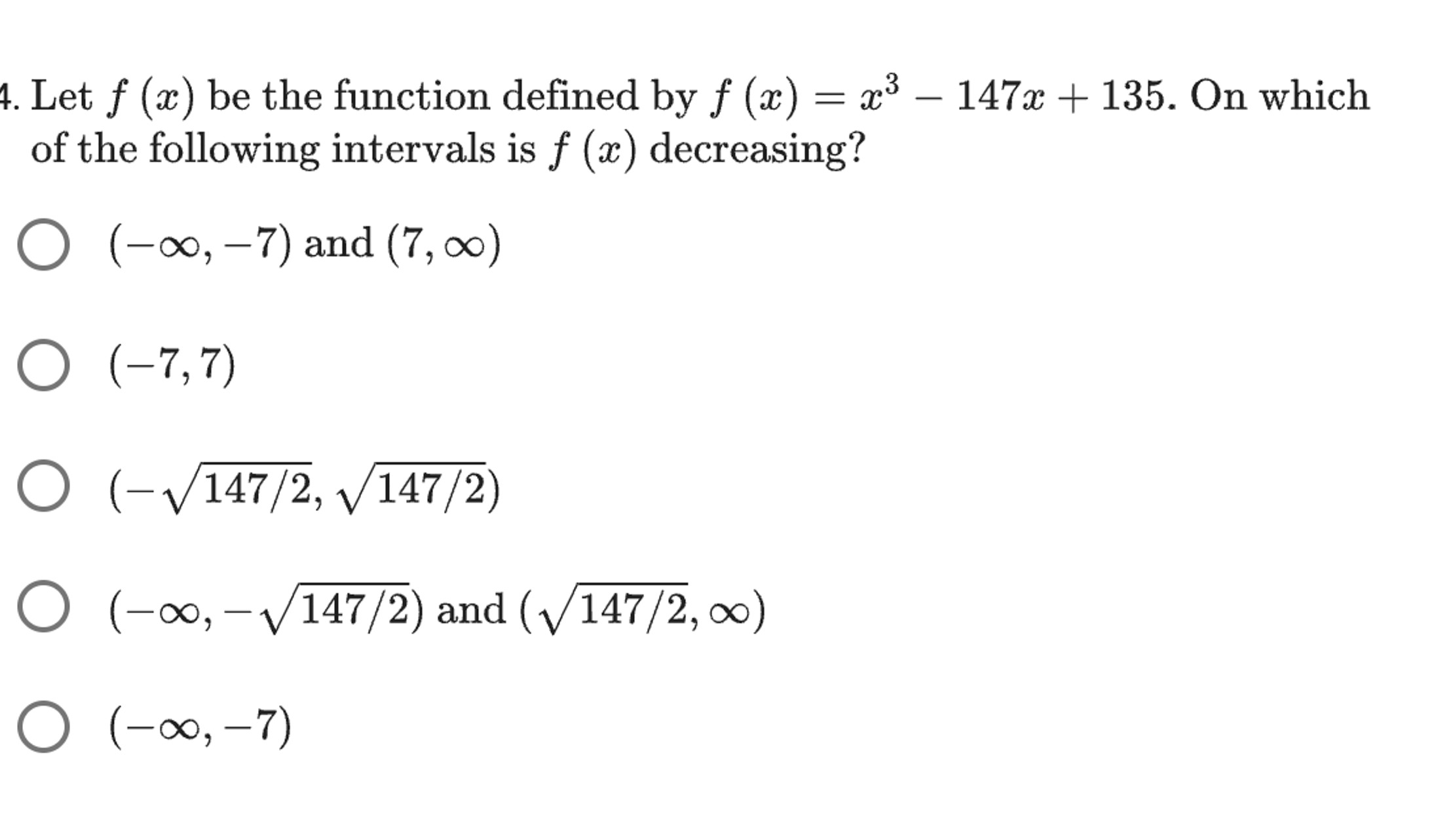 Solved Let f(x) ﻿be the function defined by | Chegg.com