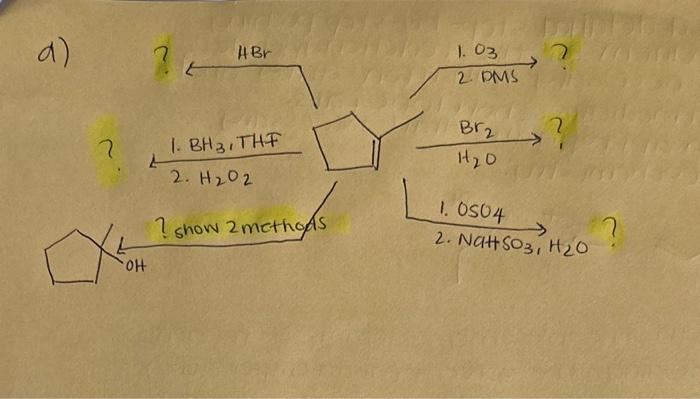 Solved Fill in the missing reactants or reagents, including | Chegg.com