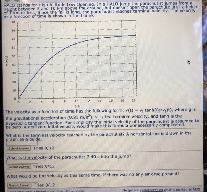 Solved HALO Stands For High Altitude Low Opening In A HALO Chegg