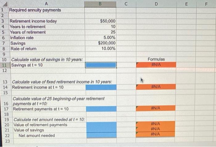 Solved Excel Online Structured Activity: Required annuity | Chegg.com