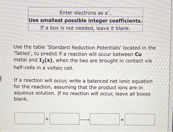 Solved Enter electrons as e. Use smallest possible integer | Chegg.com