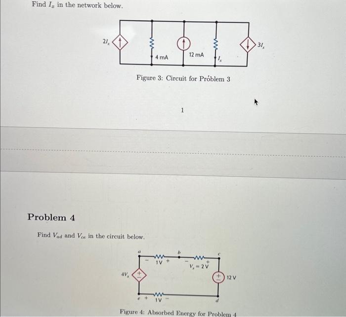 Solved Find Ix in the network below. Figure 3: Circuit for | Chegg.com