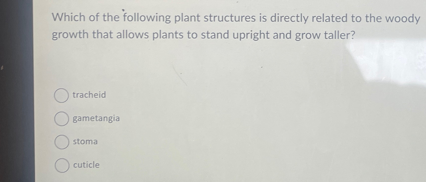 Solved Which of the following plant structures is directly | Chegg.com