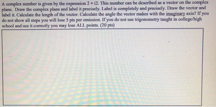 Solved A complex number is given by the expression 2 + i2. | Chegg.com