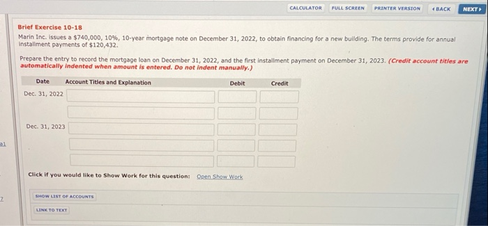 Solved CALCULATOR FULL SCREEN PRINTER VERSION « BACK NEXT | Chegg.com