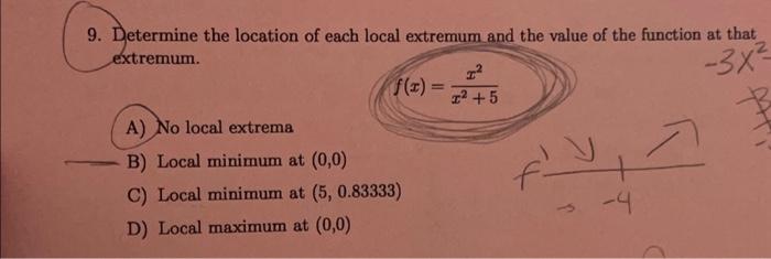 Solved 9. Determine the location of each local extremum and | Chegg.com