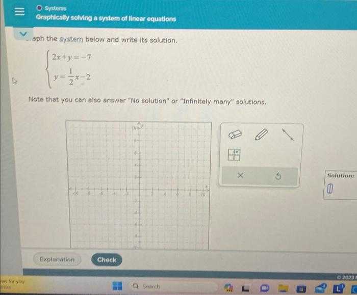 Solved aph the system below and write its solution. | Chegg.com