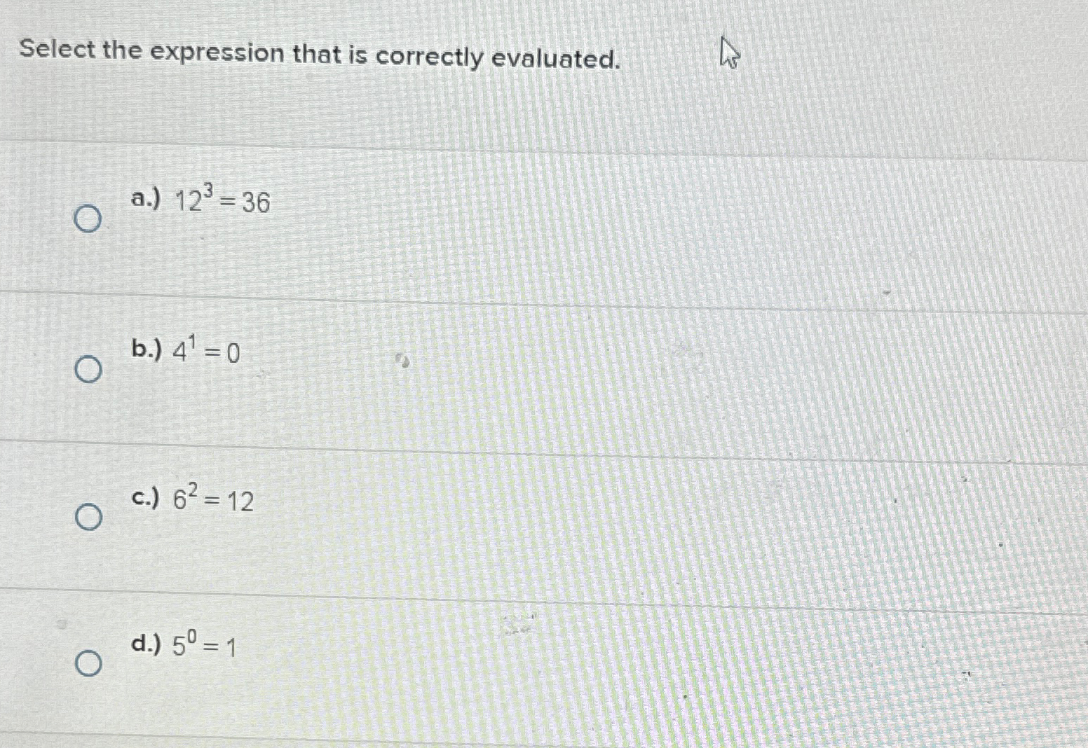 Solved Select the expression that is correctly | Chegg.com