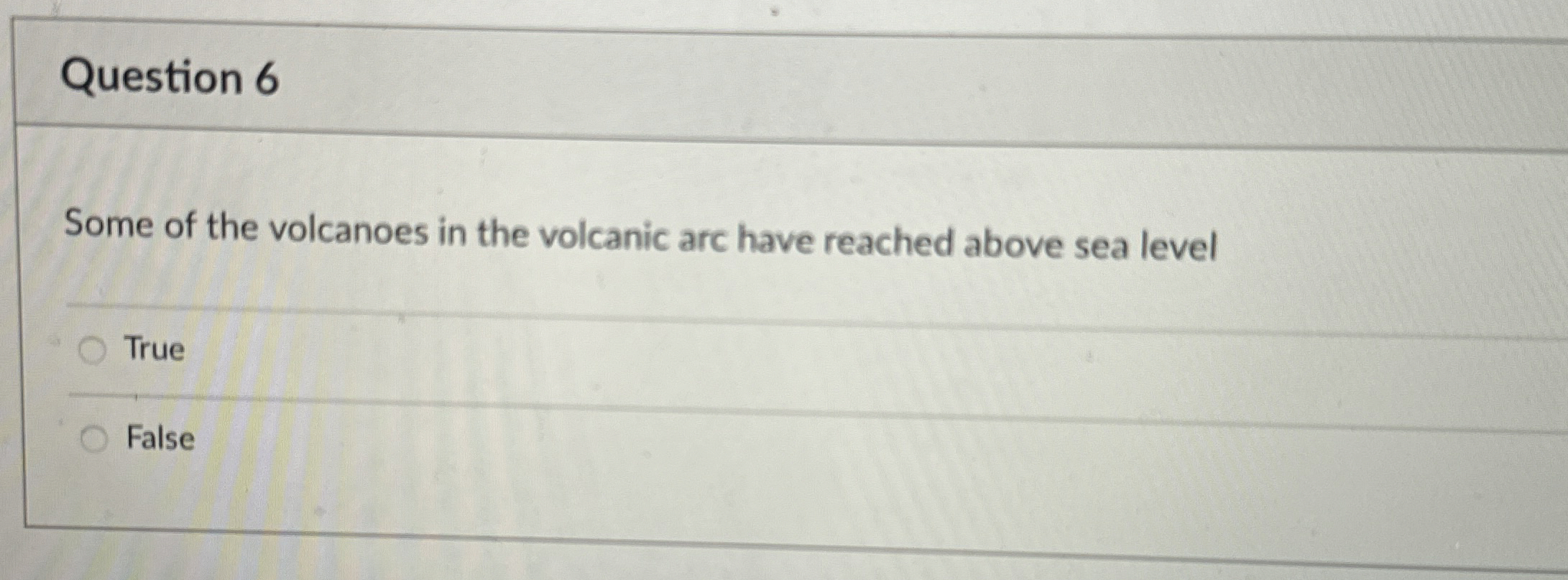Solved Question 6Some of the volcanoes in the volcanic arc | Chegg.com
