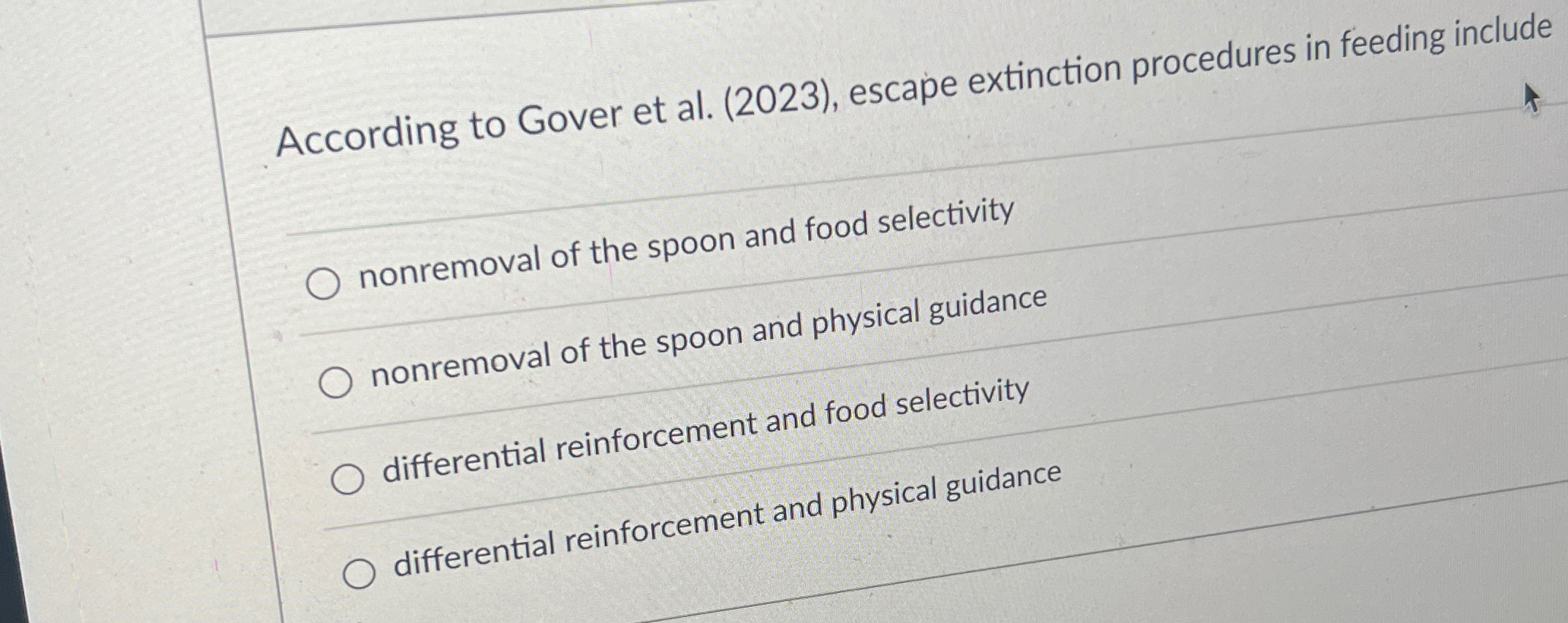 Solved According to Gover et al. (2023), ﻿escape extinction | Chegg.com