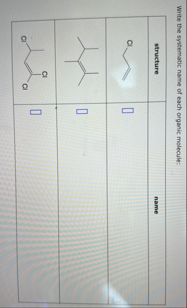 Write the systematic name of each organic | Chegg.com