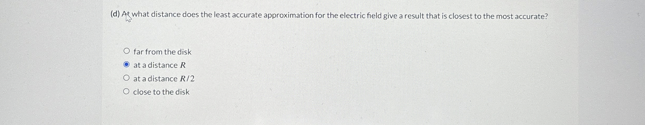 Solved (d) ﻿At what distance does the least accurate | Chegg.com