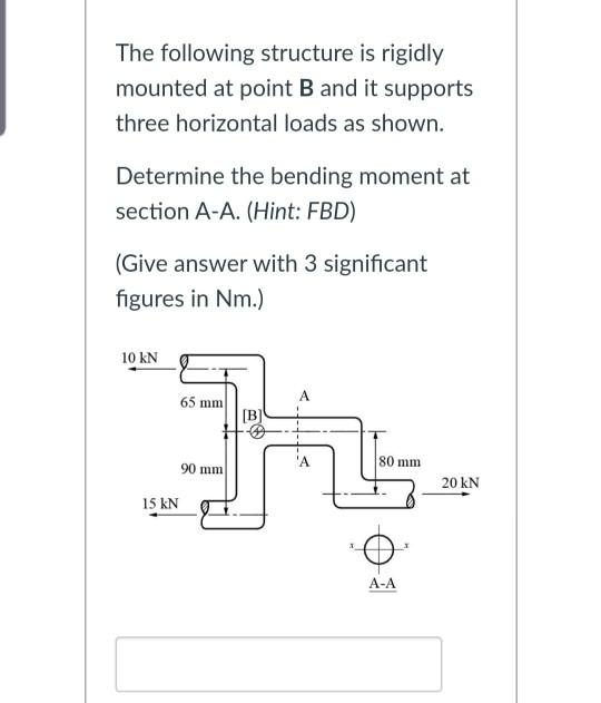 Solved The following structure is rigidly mounted at point B | Chegg.com