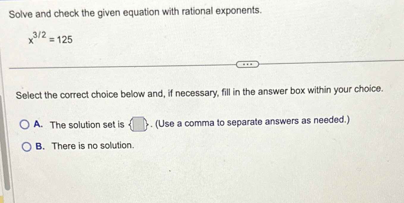 Solved Solve and check the given equation with rational | Chegg.com
