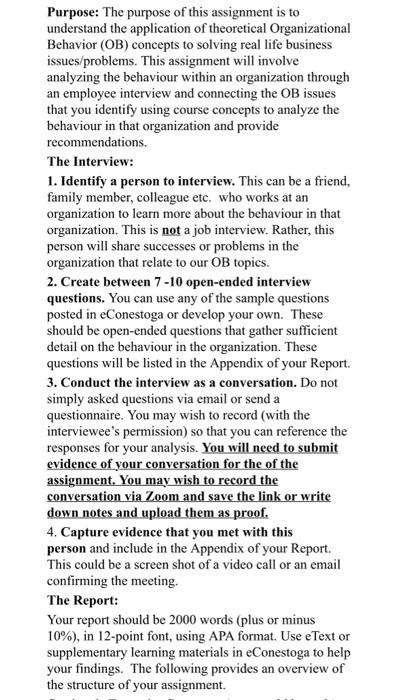 Solved Purpose: The purpose of this assignment is to | Chegg.com