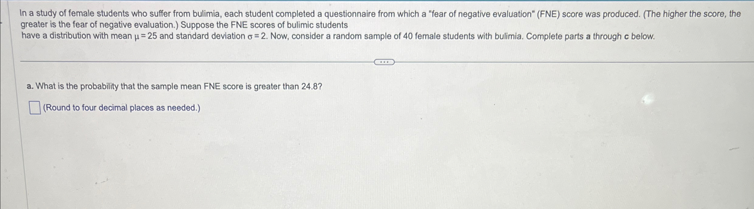 Solved In a study of female students who suffer from | Chegg.com