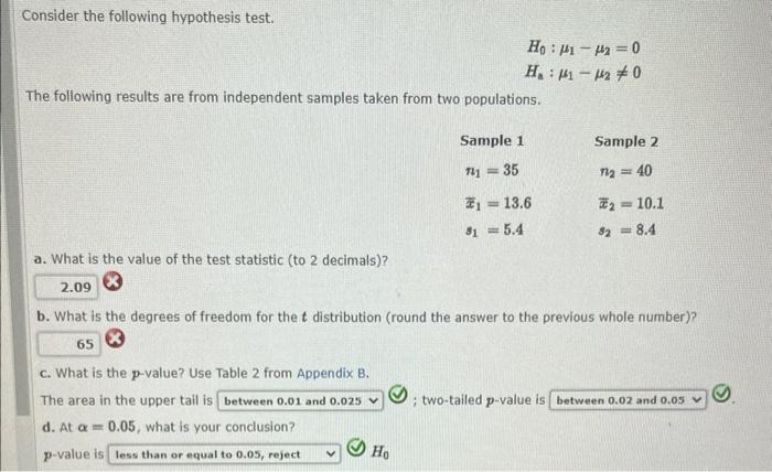Solved Consider the following hypothesis test. | Chegg.com