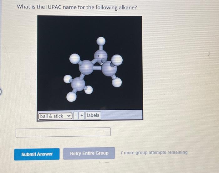 Solved What is the IUPAC name for the following alkane? Use | Chegg.com