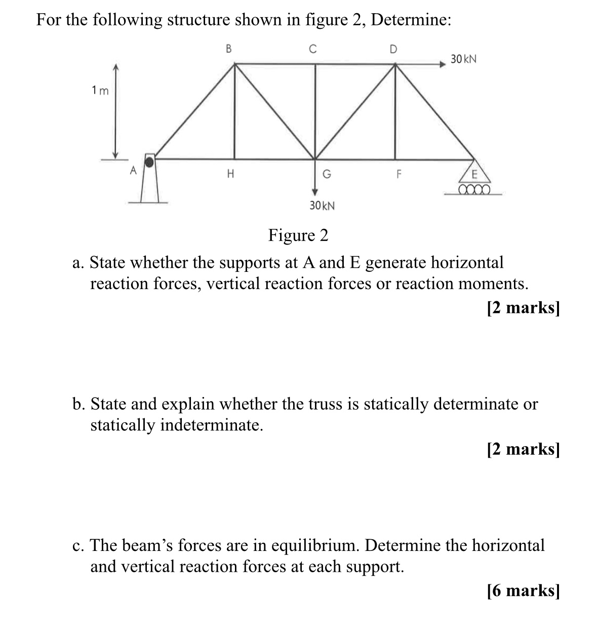 For the following structure shown in figure 2, | Chegg.com