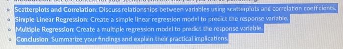 Solved - Scatterplots and Correlation: Discuss relationships | Chegg.com