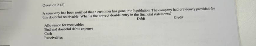 Solved Question 2 (2)A company has been notified that a | Chegg.com