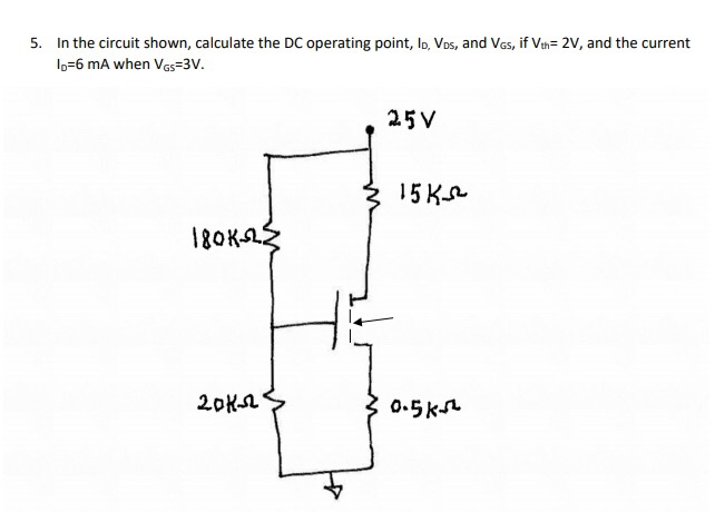 Solved In the circuit shown calculate the DC operating point | Chegg.com
