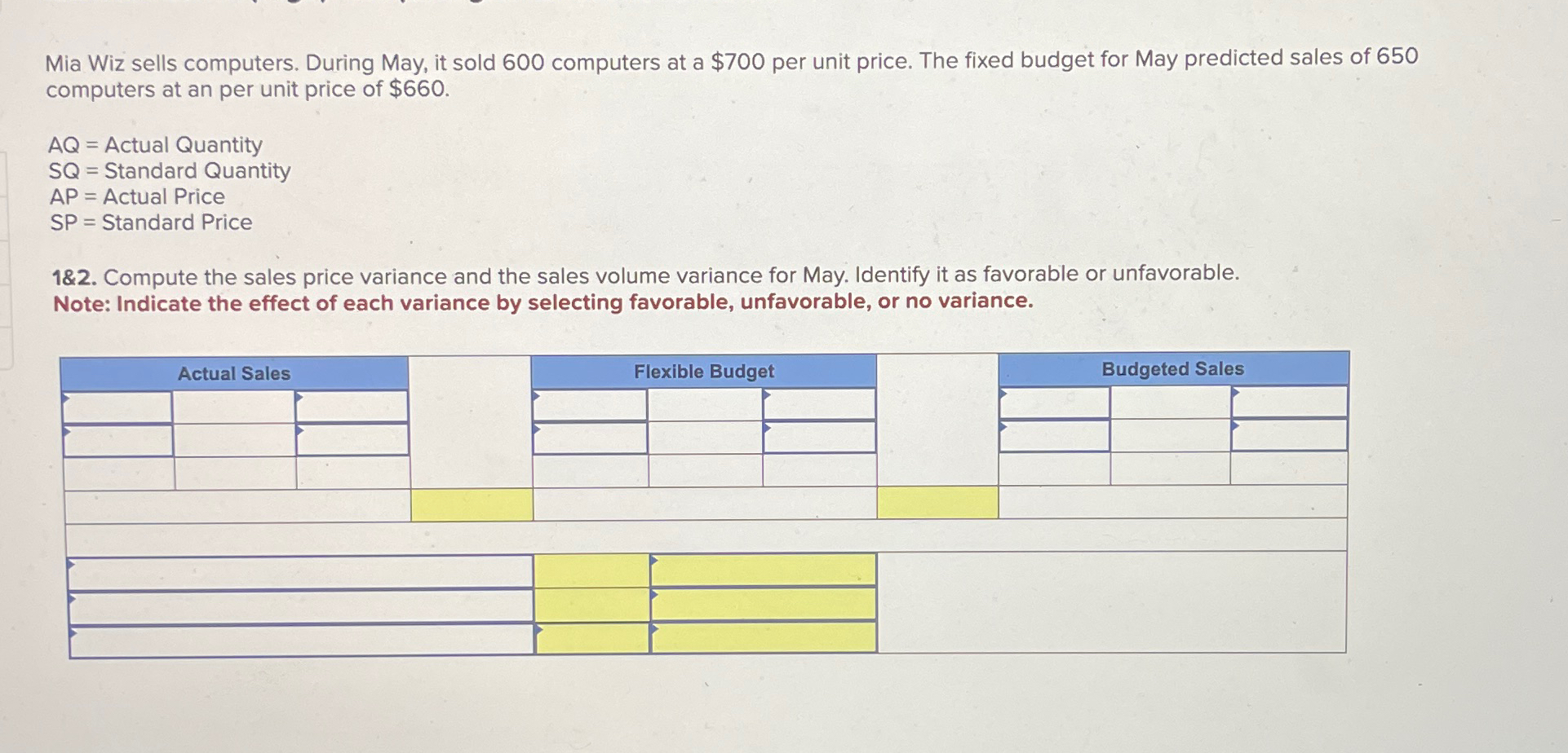 Solved Mia Wiz sells computers. During May, it sold 600 | Chegg.com