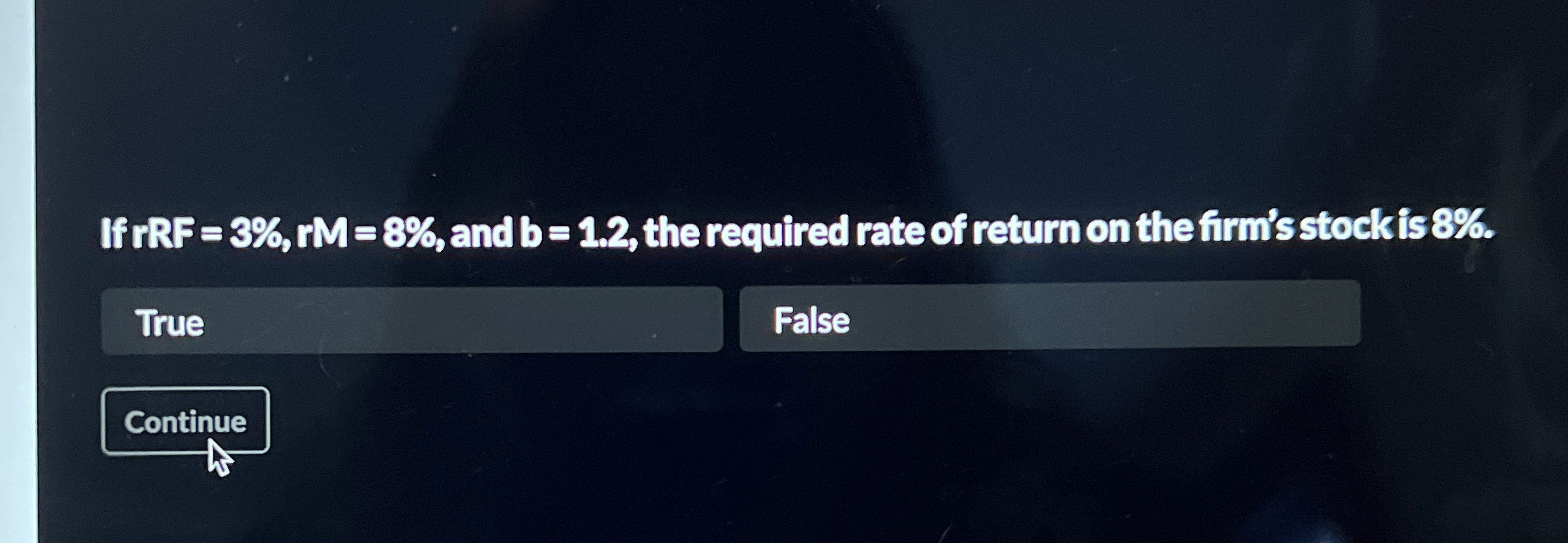 Solved If RF=3%,M=8%, ﻿and b=1.2, ﻿the required rate of | Chegg.com