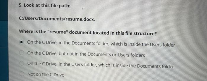 Solved 5. Look at this file path: | Chegg.com