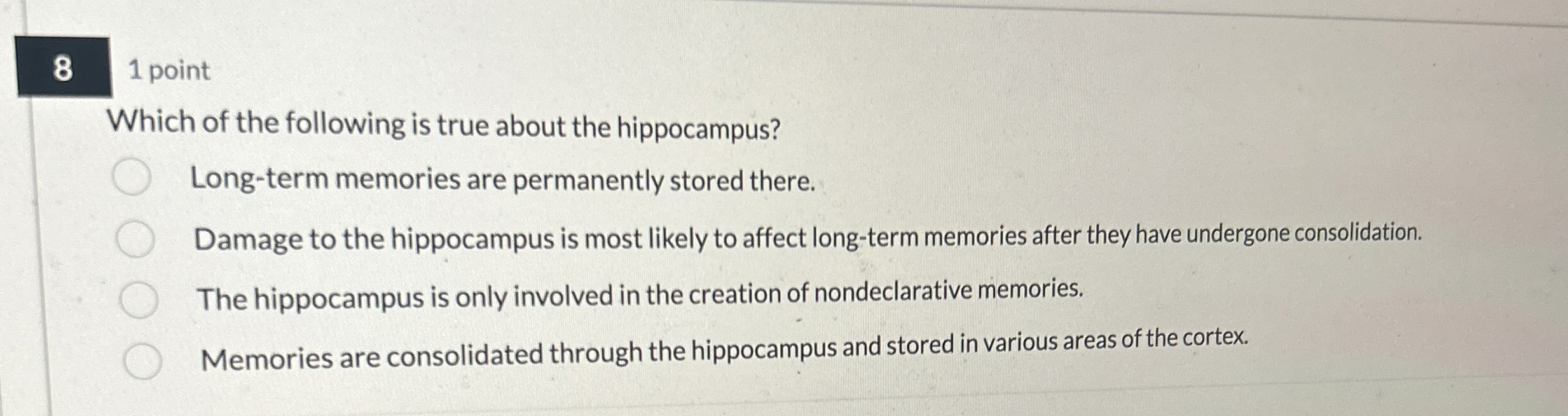 Solved 81 ﻿pointWhich of the following is true about the | Chegg.com