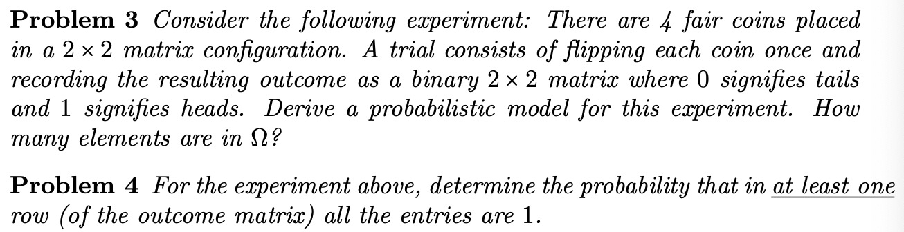 Solved Problem 3 ﻿Consider the following experiment: There | Chegg.com