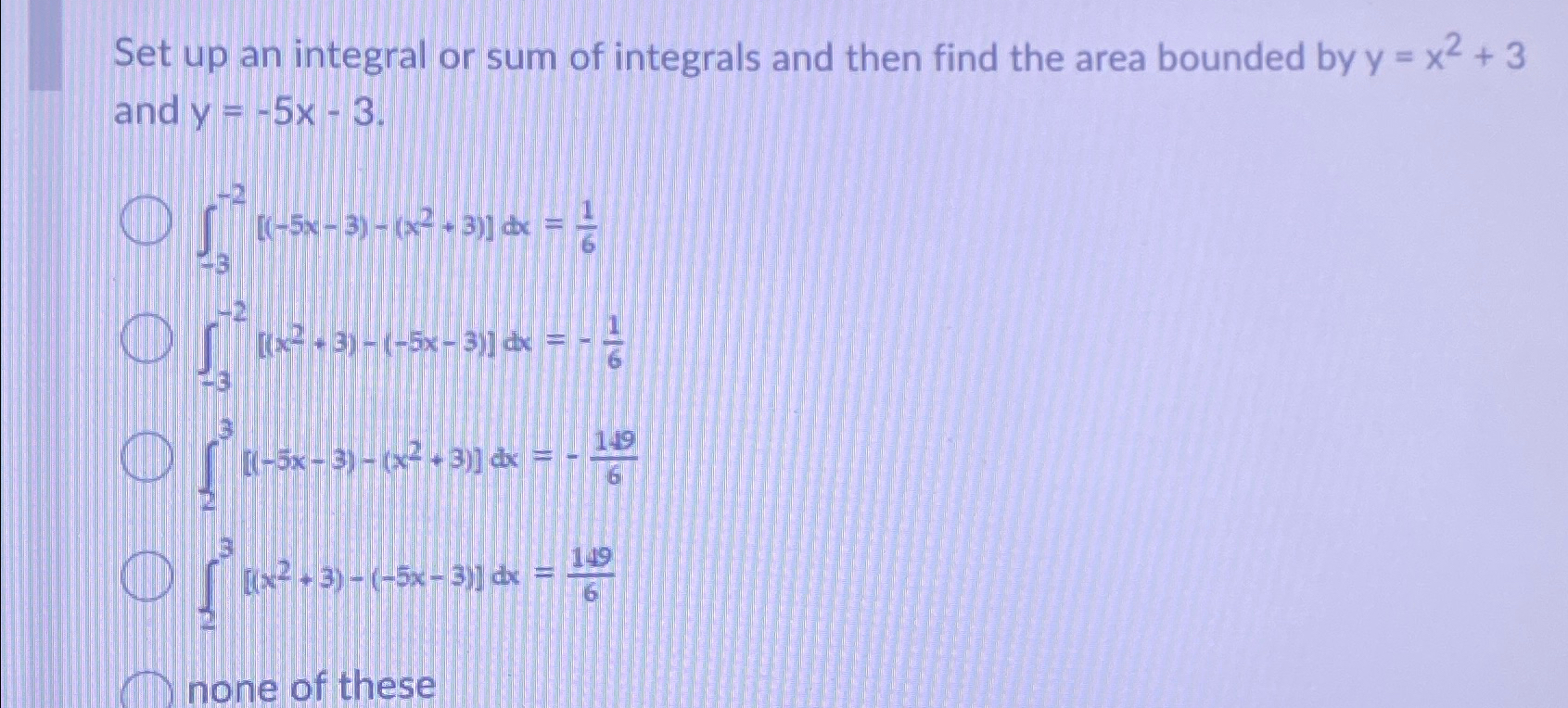 Solved Set up an integral or sum of integrals and then find | Chegg.com