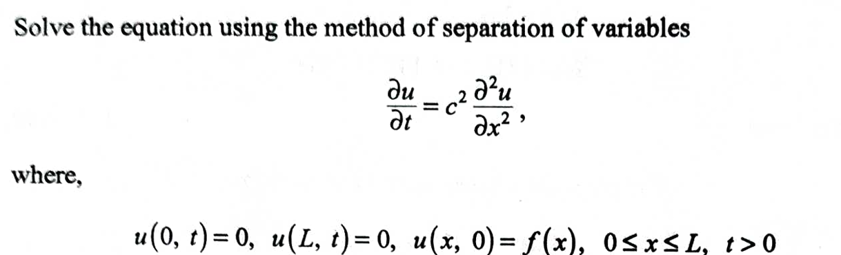 Solved Solve the equation using the method of ﻿separation of | Chegg.com