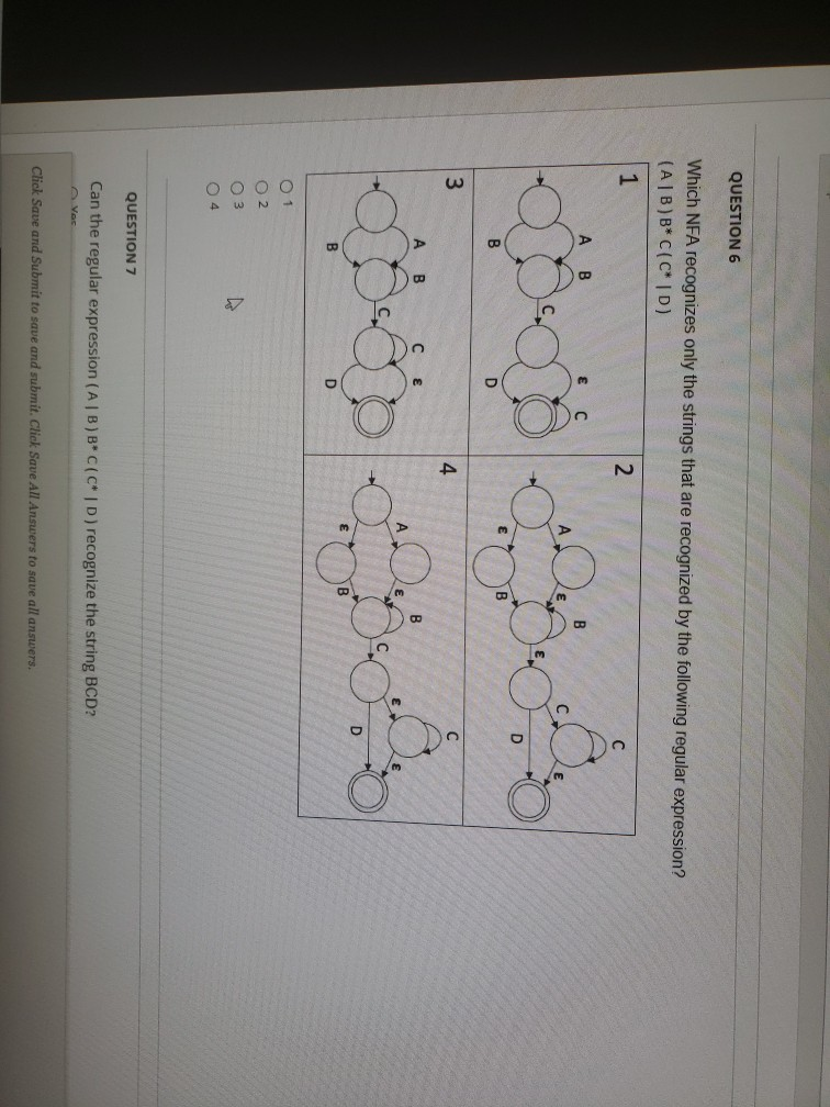 Solved QUESTION 6 Which NFA recognizes only the strings that | Chegg.com