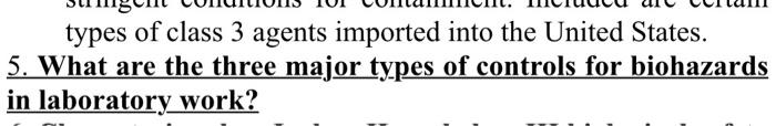 Solved types of class 3 agents imported into the United | Chegg.com