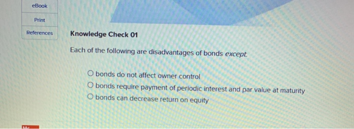 Solved eBook Print References Knowledge Check 01 Each of the | Chegg.com