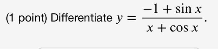 Solved (1 point) Let f(x)=sec(x)2tan(x)+4 Find: f′(x)= | Chegg.com