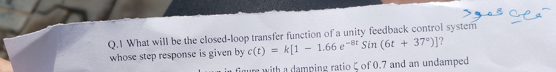 Solved Q. 1 ﻿What will be the closed-loop transfer function | Chegg.com