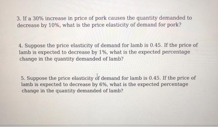 Solved 4. Price Elasticity of Demand The table below lists | Chegg.com