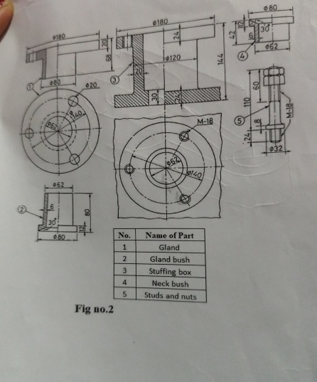 Solved \table[[No.,Name of Part],[1,Gland],[2,Gland | Chegg.com