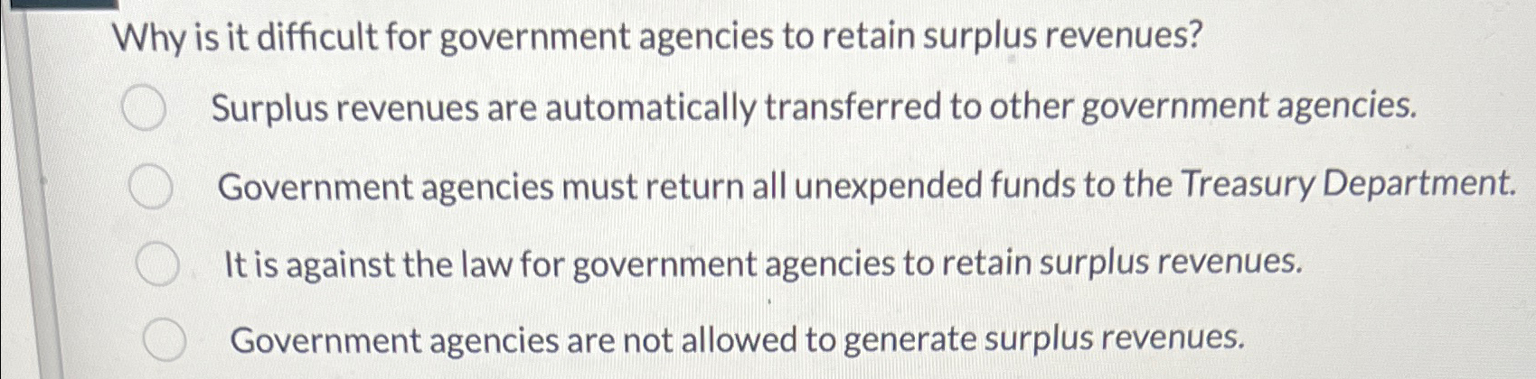 Solved Why is it difficult for government agencies to retain | Chegg.com