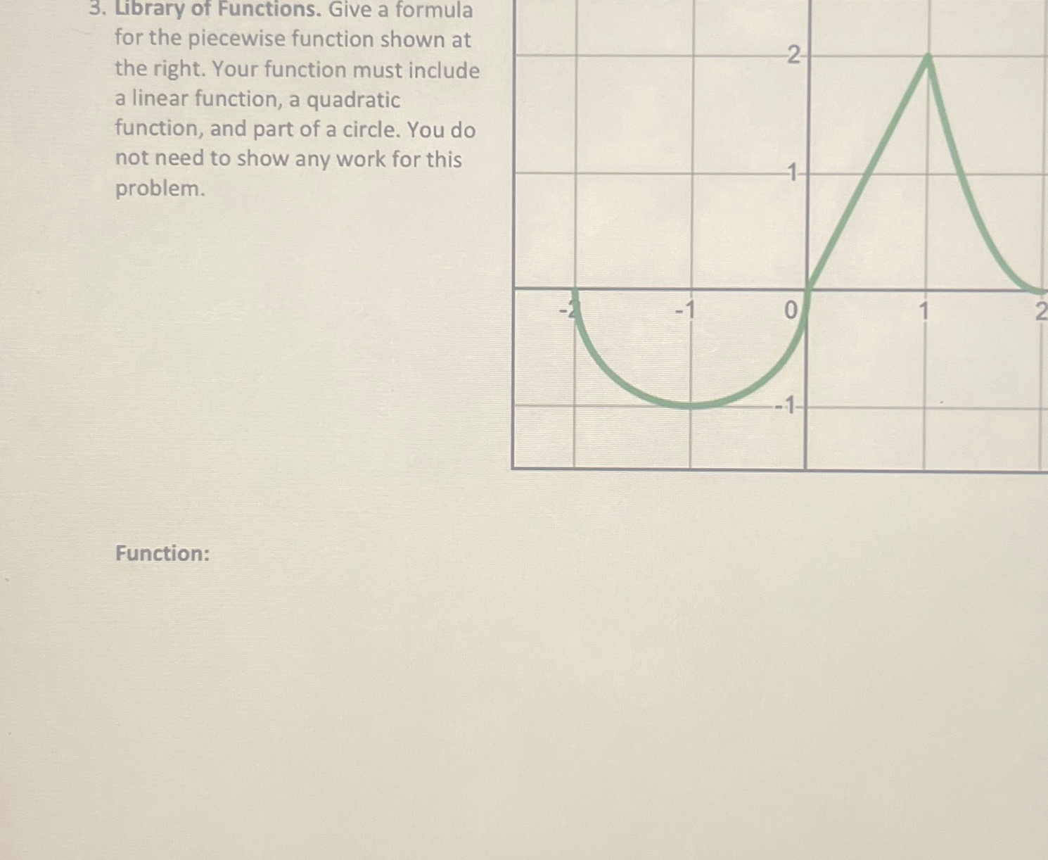 Solved Library of Functions. Give a formula for the | Chegg.com