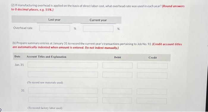 Solved Current Attempt in Progress A job order cost sheet | Chegg.com