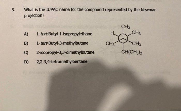Solved What is the IUPAC name for the compound represented | Chegg.com